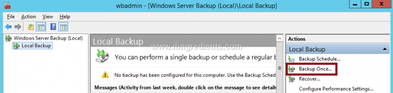 How to take System State Backup in Windows Server 2012 R2