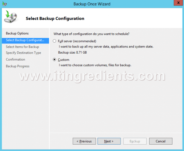 How to take System State Backup in Windows Server 2012 R2