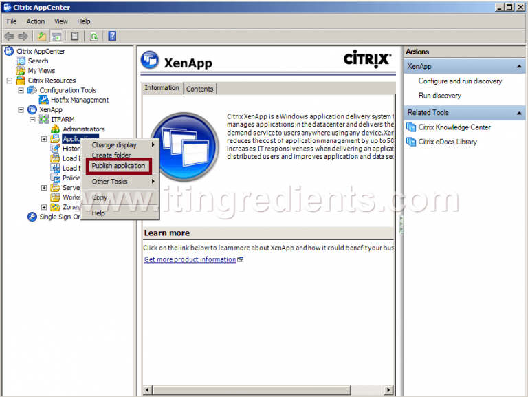 How to use Citrix XenApp 6.5 for Remote Desktop Publishing