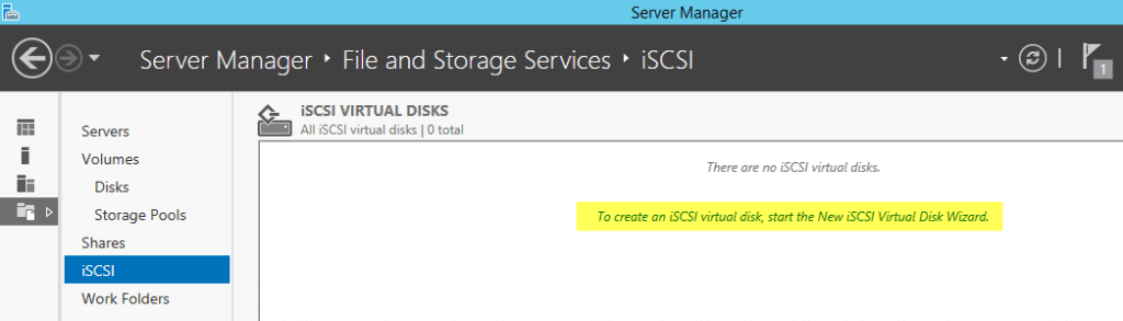 How to configure iSCSI Target Server on Windows Server 2012 R2