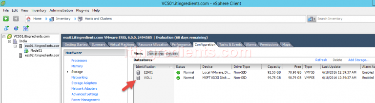 How to configure Storage vMotion in VMWare vCenter 6