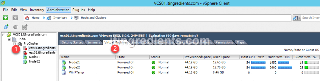 How to configure VMWare High Availability cluster using vCenter Server 6