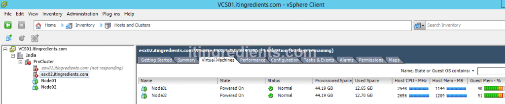 How to configure VMWare High Availability cluster using vCenter Server 6
