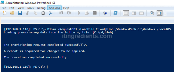How to add Nano Server in Domain using DJoin Command