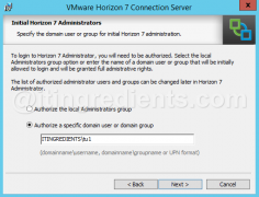 How to install VMWare Horizon View 7 Connection Server- Step 1