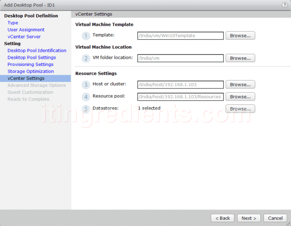 How to Create Desktop Pool in VMware View - Step 5